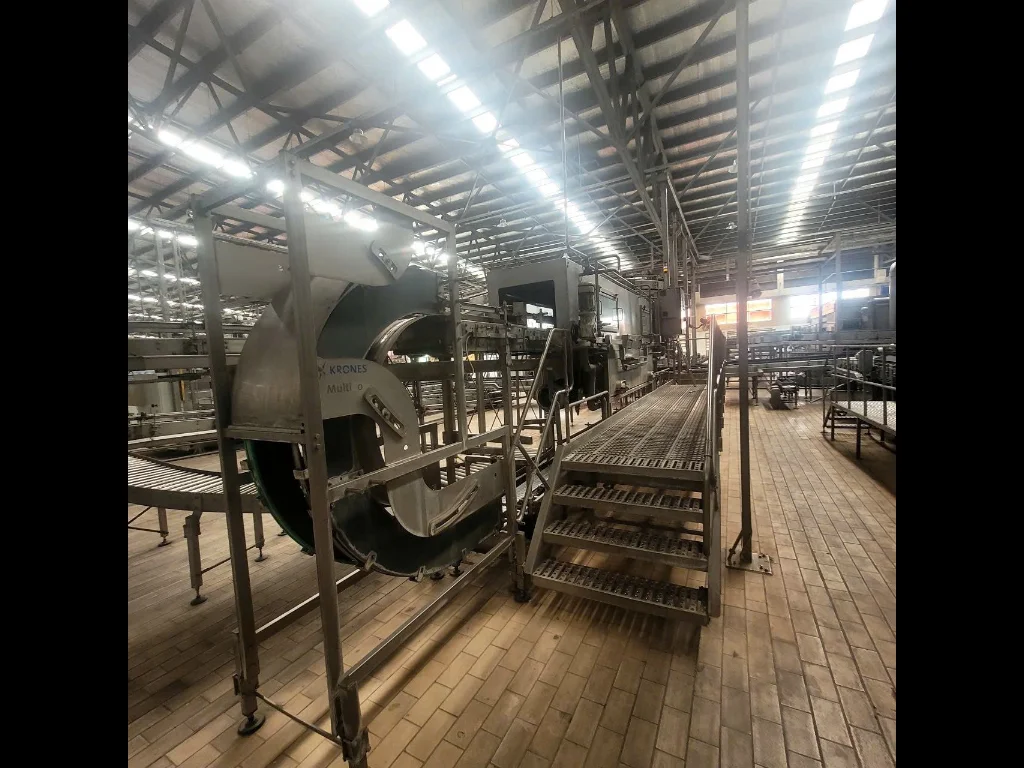 Used krones bottling line for beer in glass 60.000 BPH